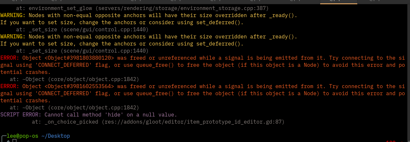 Selecting prototype id causing crash. · Issue #108 · peter-kish/gloot · GitHub