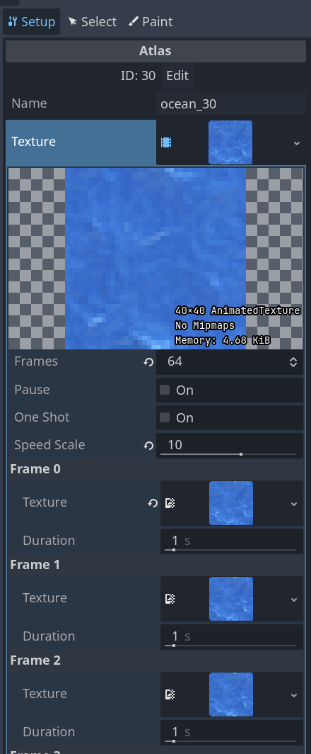 Add a random start property to AnimatedTexture (or improve TileSet animation performance ...