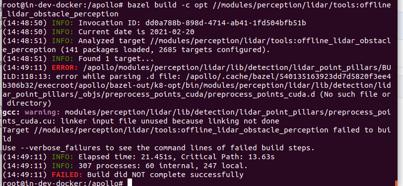 bazel build offline_lidar_obstacle_perception: error no such package '@pcl//' · Issue #13445 ...
