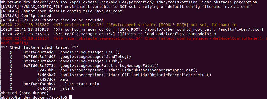 When i run offline_lidar_obstacle_perception, check failed：config_manager->GetModelConfig(class ...