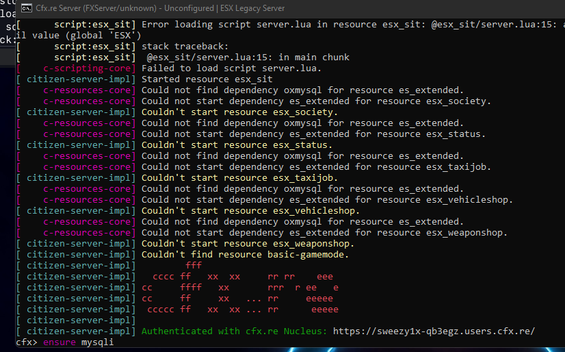 Stuck on Loading Screen. · Issue #836 · esx-framework/esx_core · GitHub