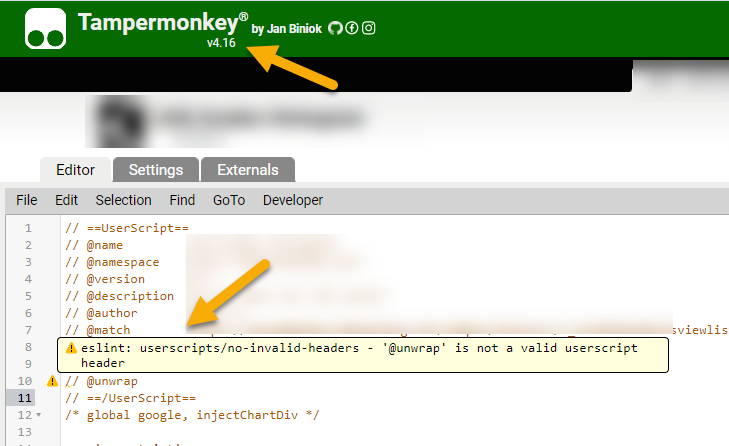 Google Charts Visualization via Tampermonkey Not working. · Issue #1482 · Tampermonkey ...