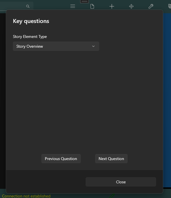 Key questions content dialog is initally empty, show a default · Issue #582 · storybuilder-org ...