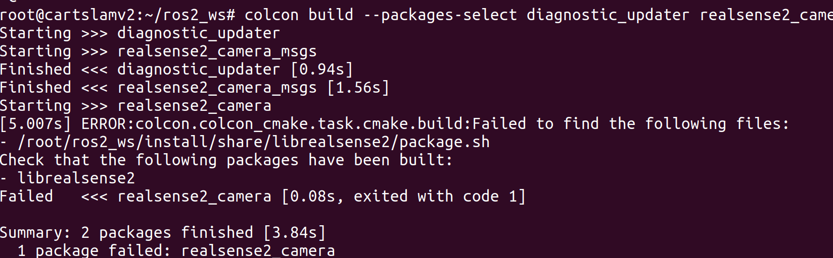 realsense2_camera not building because it cannot find librealsense2 · Issue #2696 ...