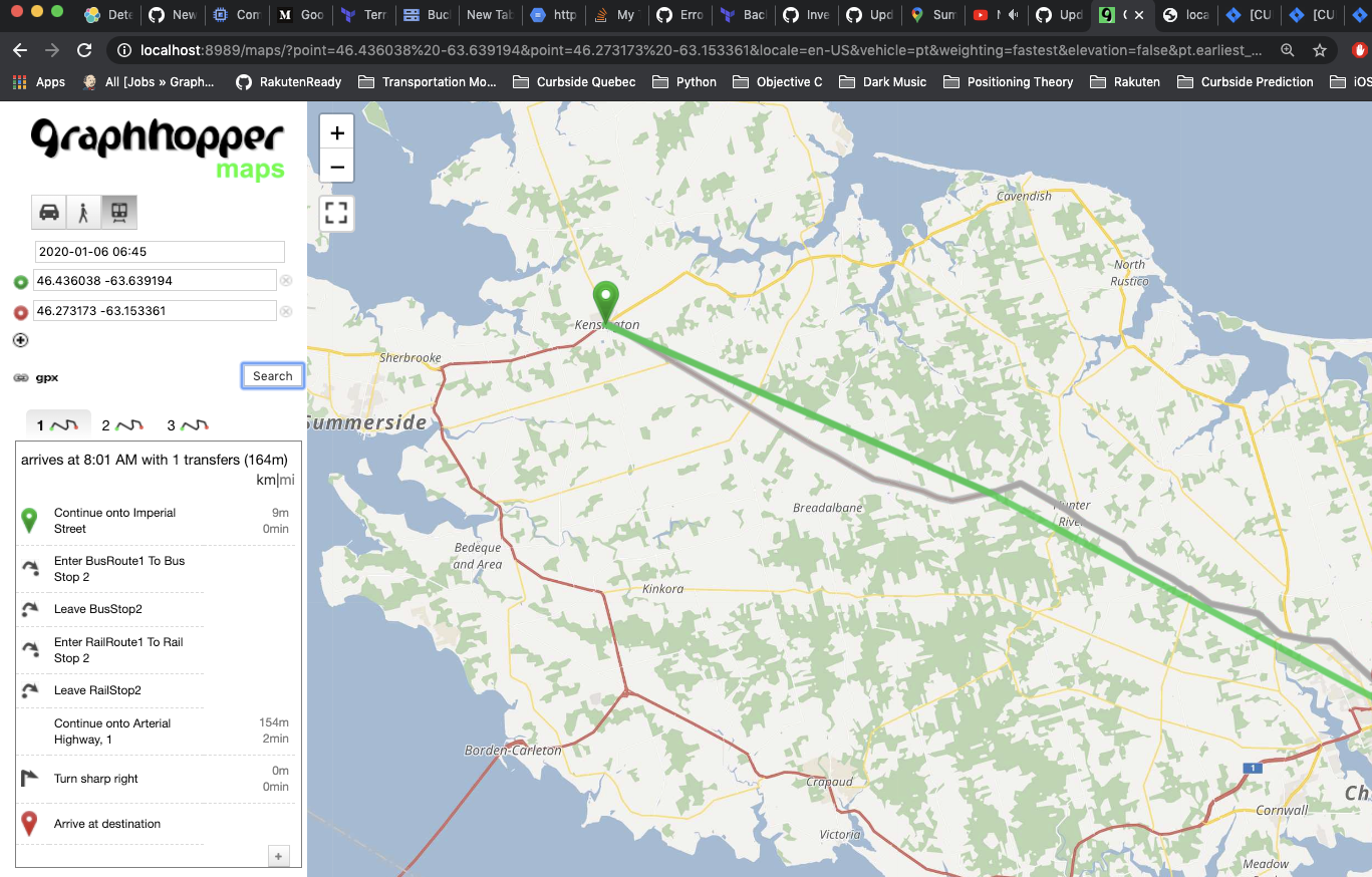 [REGRESSION] Public transit routing not able to transfer from one trip to another. · Issue #2007 ...