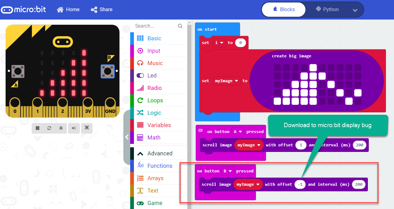 Scroll image offset -1 download to micro:bit Bug · Issue #3154 · microsoft/pxt-microbit · GitHub