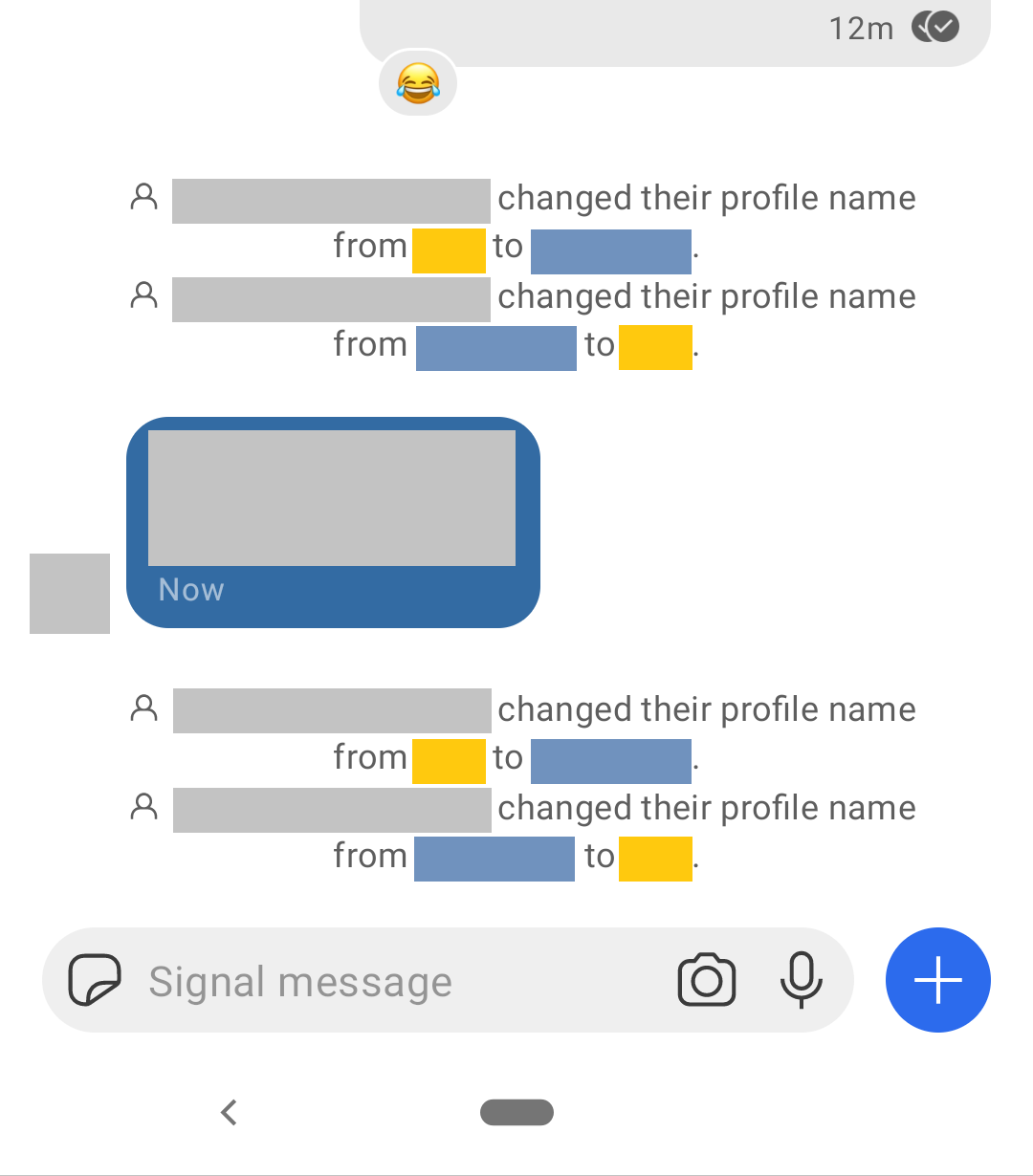 Continuously displaying profile name changes in group chats · Issue #4694 · signalapp/Signal-iOS ...