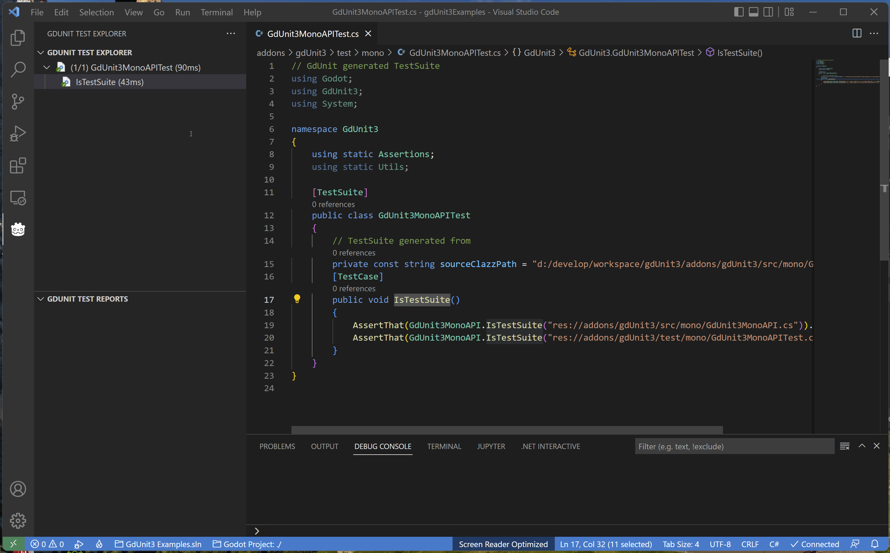 Where are the C# examples? · Issue #1 · MikeSchulze/gdUnit3-examples · GitHub