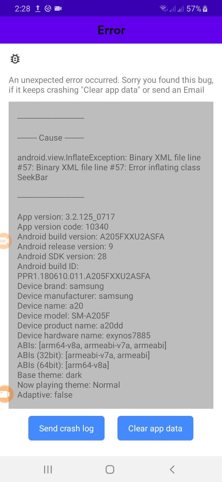 (BUG) [ RetroMusicPlayer Current Version 3.2.125_0717 ] The application automatically crashes ...