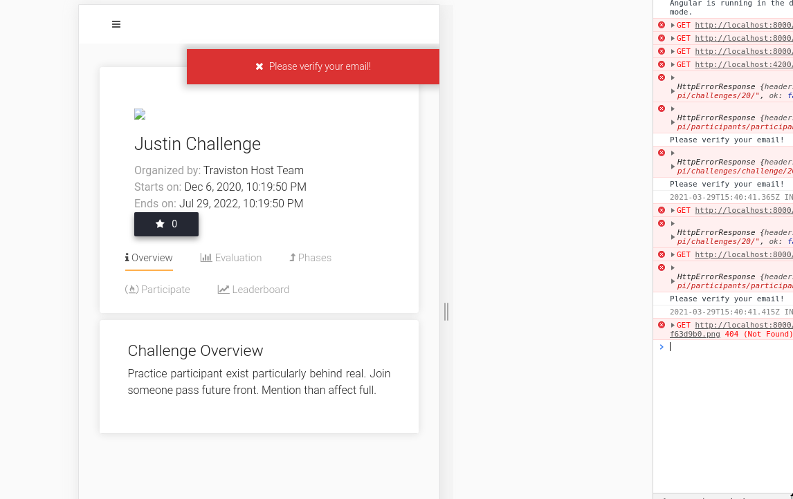 [FrontendV2] Incorrect success message on page access · Issue #3376 · Cloud-CV/EvalAI · GitHub