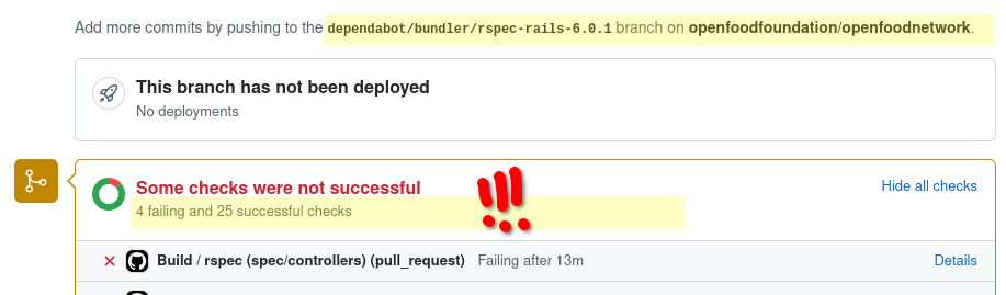 Dependabot PRs run both on the push and pull request triggers · Issue #9882 · openfoodfoundation ...