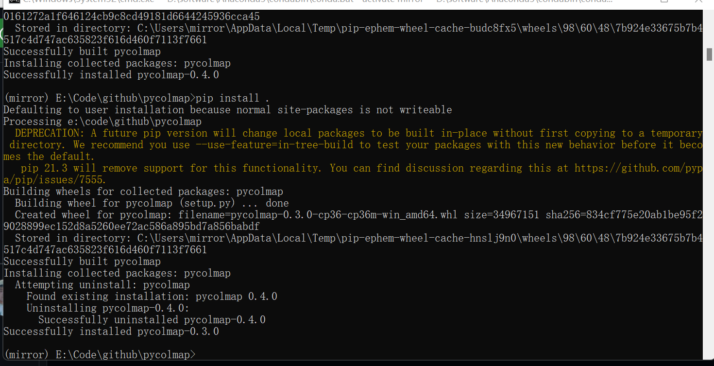 win11 安装pycolmap失败 · Issue #104 · colmap/pycolmap · GitHub