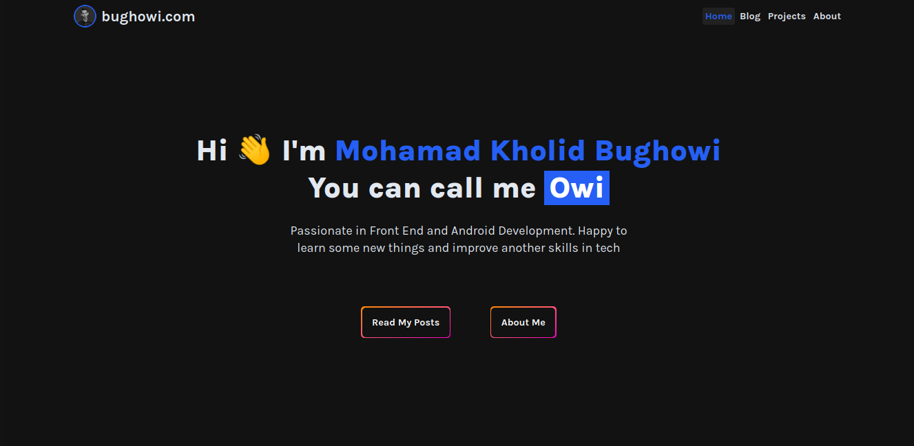 Mohamad Kholid Bughowi - Fullstack Developer