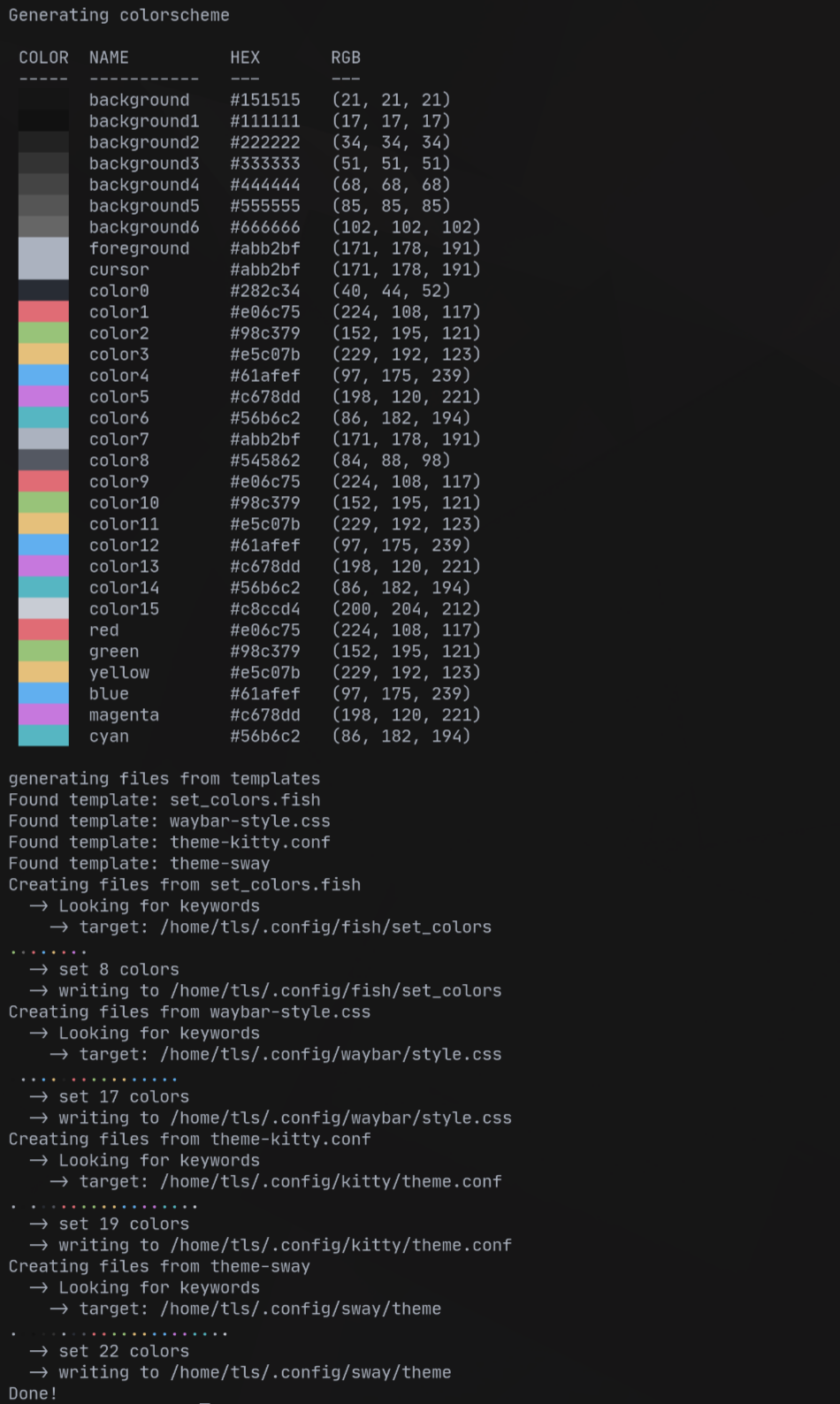 GitHub - trentslutzky/hue: a better dotfile colorscheme generator