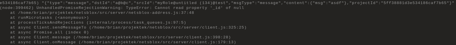 Error thrown on invalid message address · Issue #2959 · NetsBlox/NetsBlox · GitHub