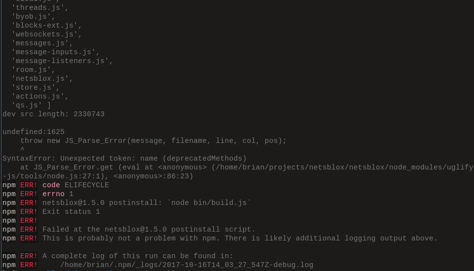 Cannot uglify client files in production environment · Issue #1612 · NetsBlox/NetsBlox · GitHub