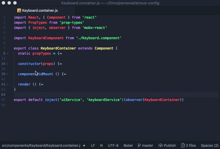 Commenting at the beginning of a folded line should comment all folded ...