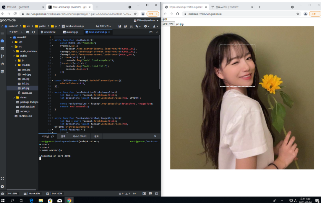 GitHub - rnjsrnrdnjs/faceapi.js-makeup-module: faceapi.js 를 이용한 화장하기 모듈