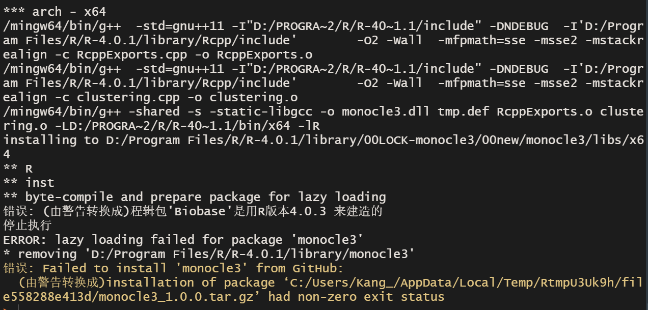 Installation error for Biobase · Issue #497 · cole-trapnell-lab/monocle3 · GitHub