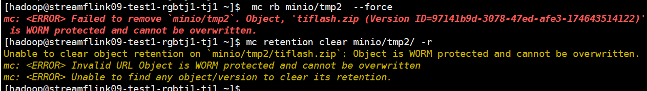 How can I forcibly remove a bucket with a retention policy ? · minio minio · Discussion #15373 ...