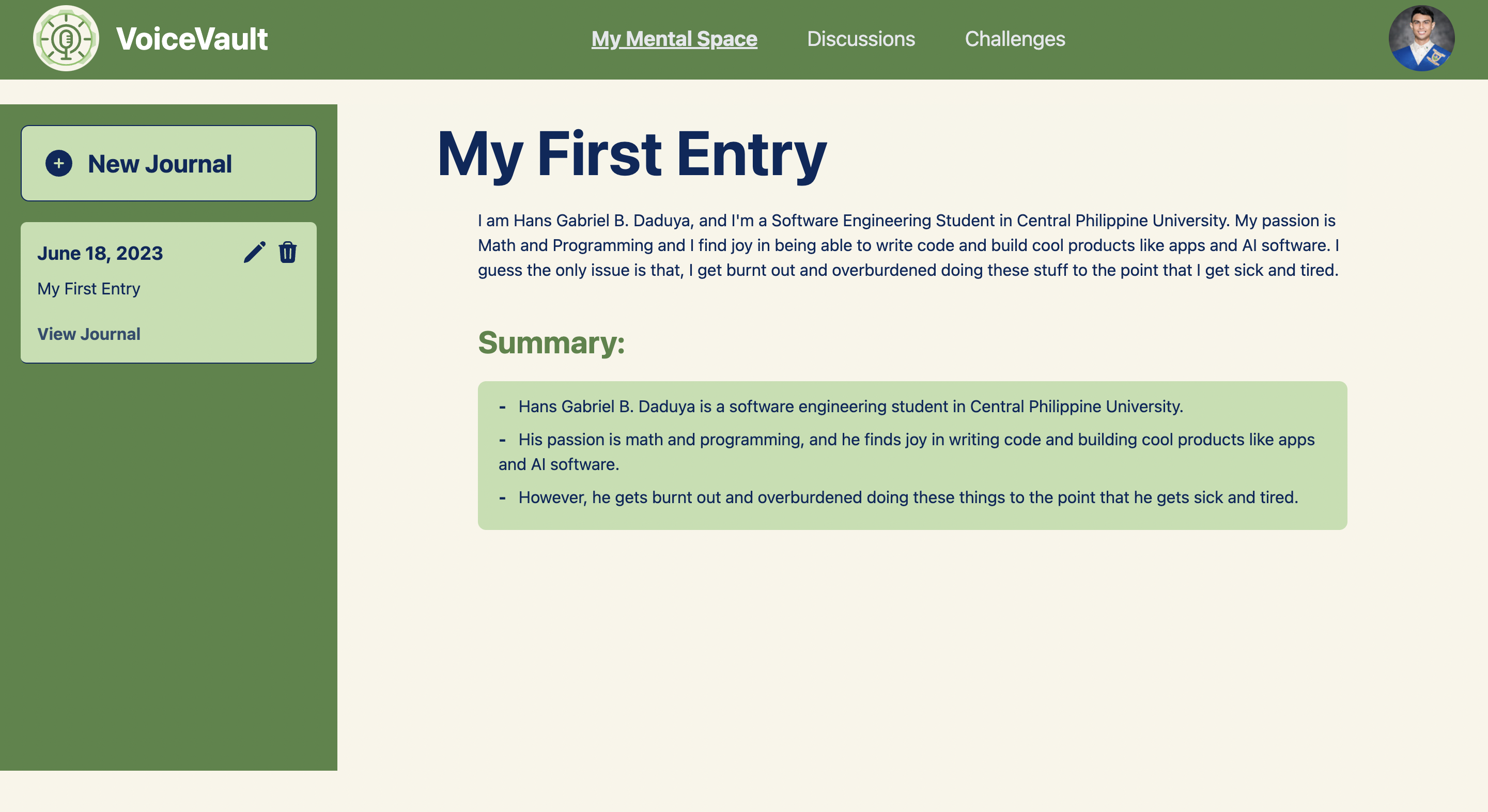 GitHub - SEntralians/Voice-Vault: VoiceVault is a digital platform designed to support mental ...