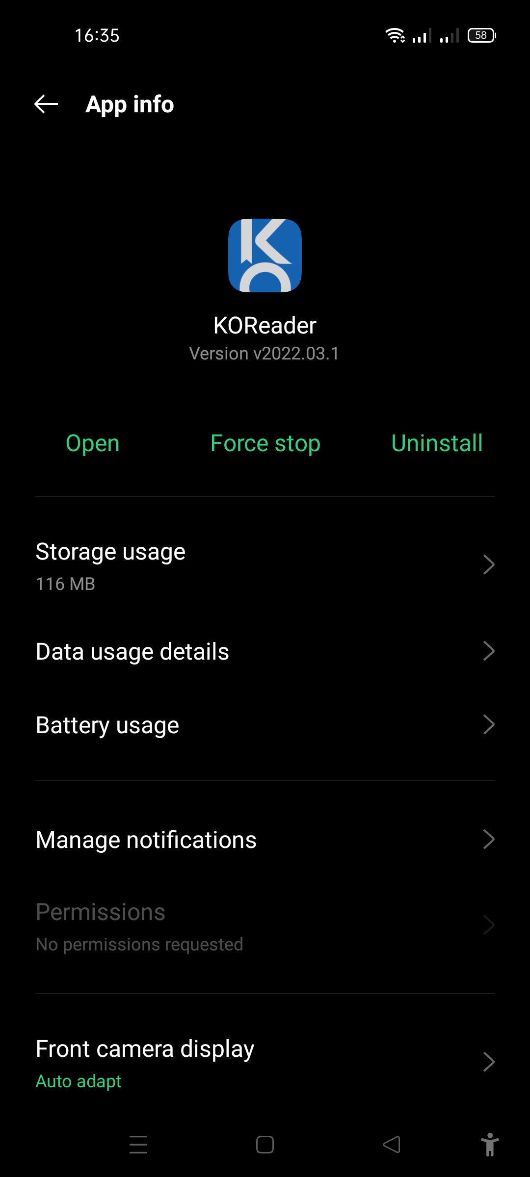No permissions requested by the app · Issue #8956 · koreader/koreader · GitHub