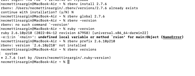 Cant update ruby version to 2.7.6 from 2.6.10 · Issue #1480 · rbenv/rbenv · GitHub