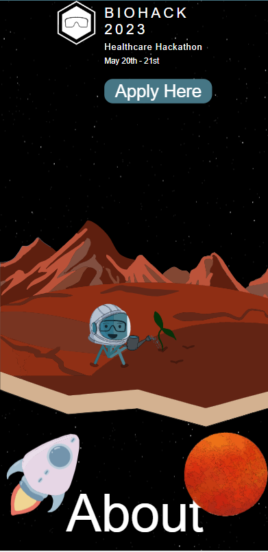 Mobile responsive - Landing page · Issue #5 · bearhack-ucr/BioHack-2023 · GitHub