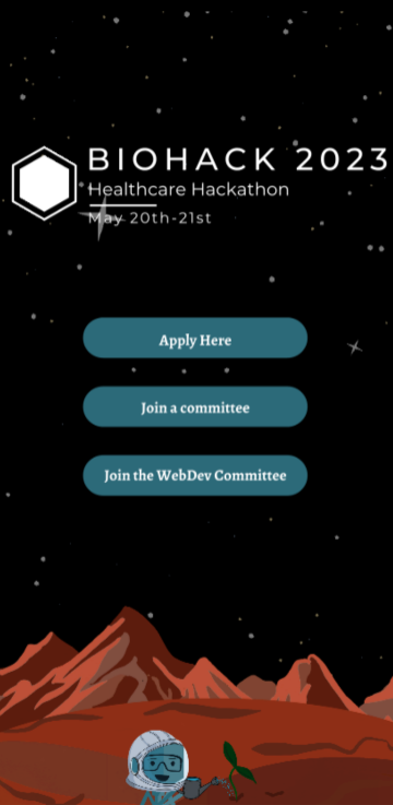 Mobile responsive - Landing page · Issue #5 · bearhack-ucr/BioHack-2023 · GitHub