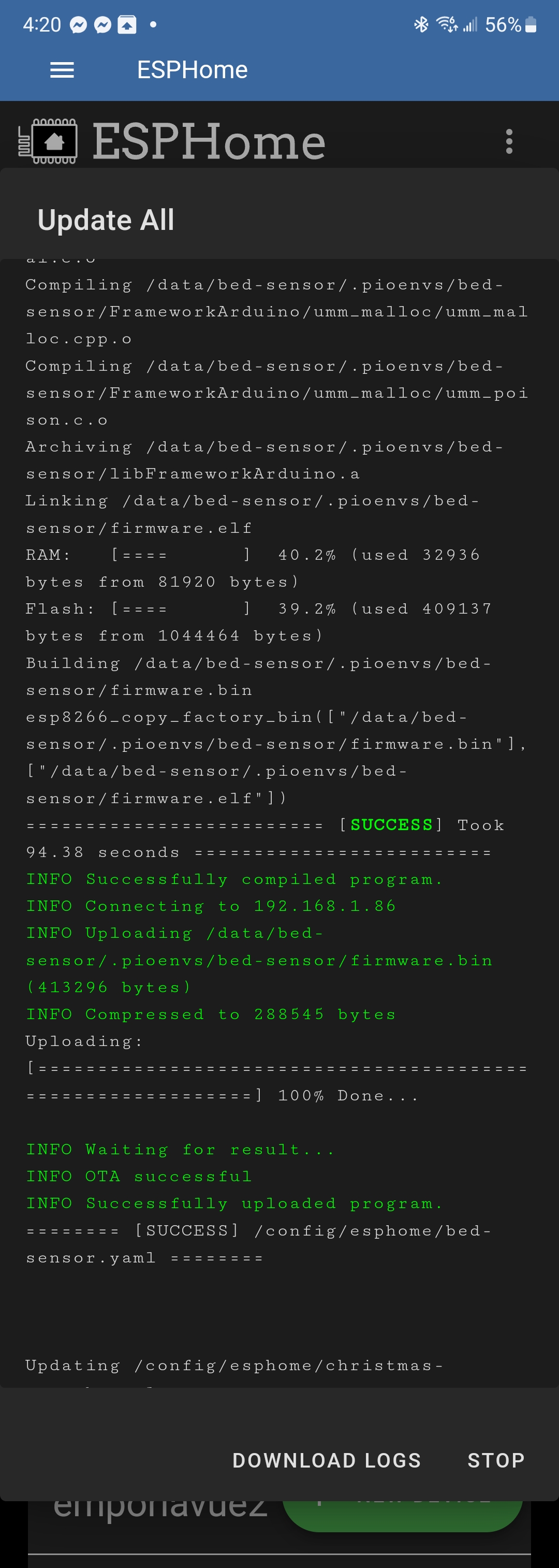 Update All via HA Companion app fails to complete all · Issue #4697 · esphome/issues · GitHub