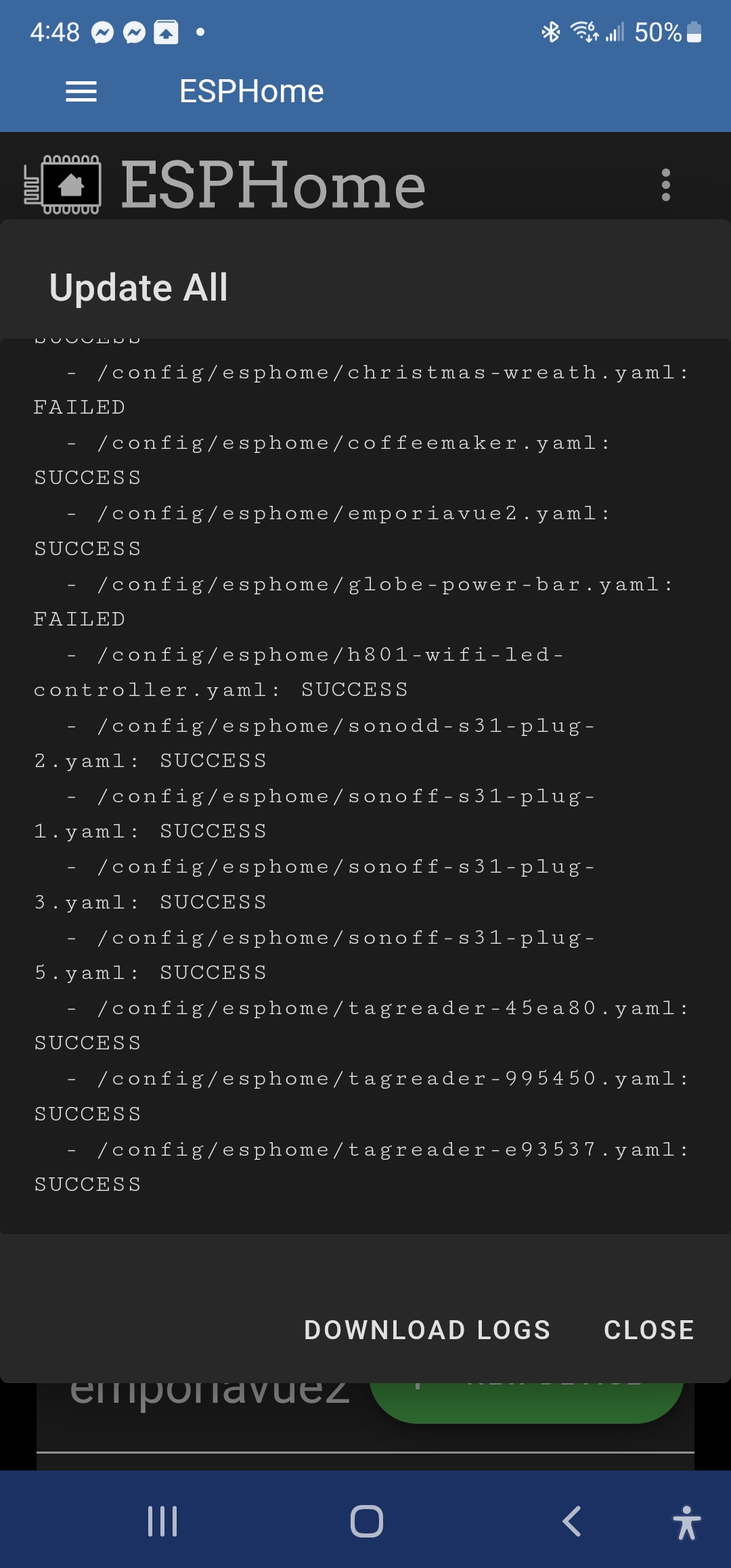Update All via HA Companion app fails to complete all · Issue #4697 · esphome/issues · GitHub