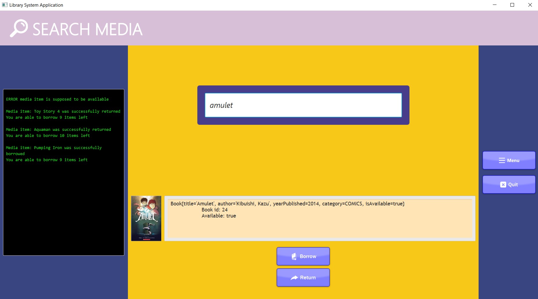 GitHub - ericrkuo/Library-System-Application-Simulator: :book: Borrow, return, and search for ...