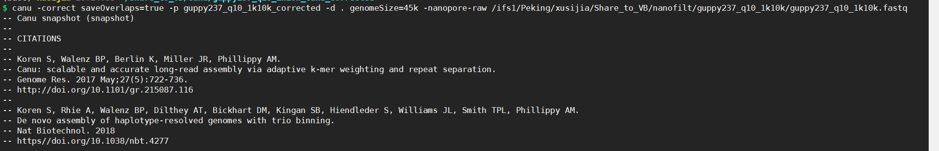 canu error correct for PCR amplicons · Issue #1379 · marbl/canu · GitHub