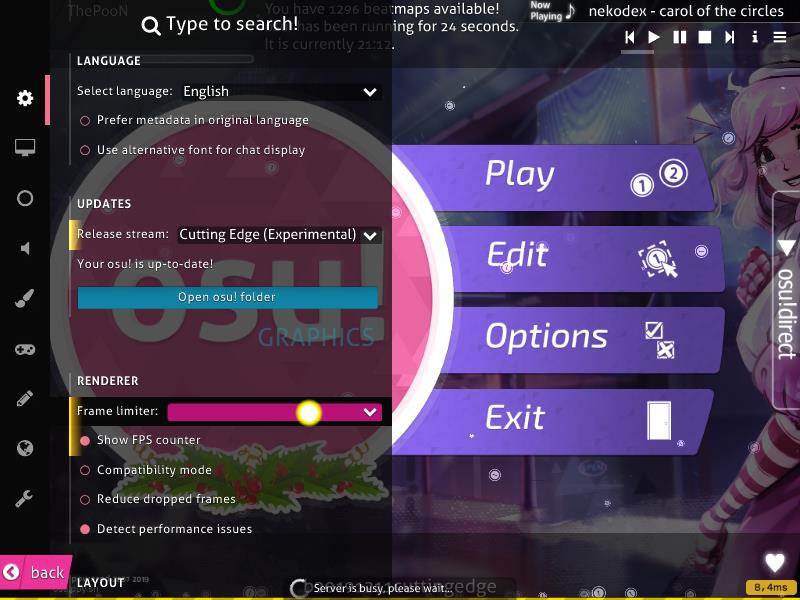 Unset frame limiter · Issue #251 · ppy/osu-stable-issues · GitHub