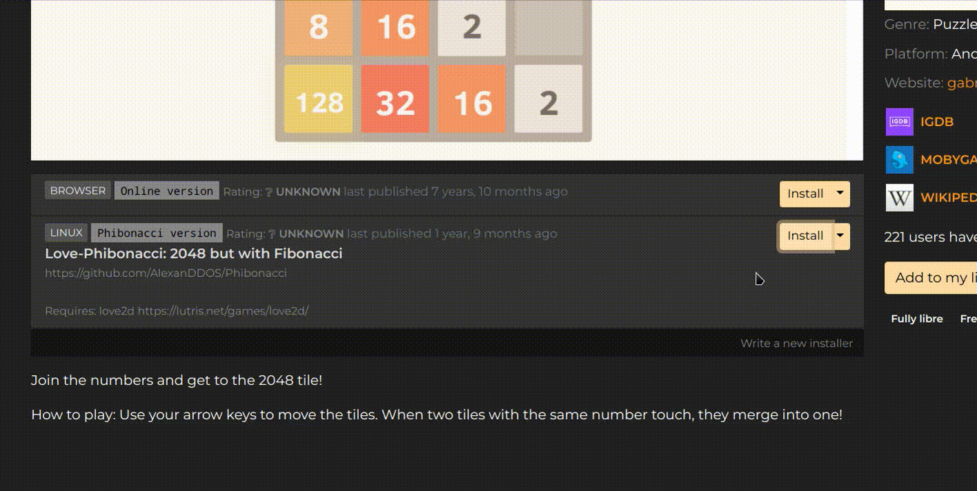 The requires command is broken because Lutris does not allow two installation windows to be open ...