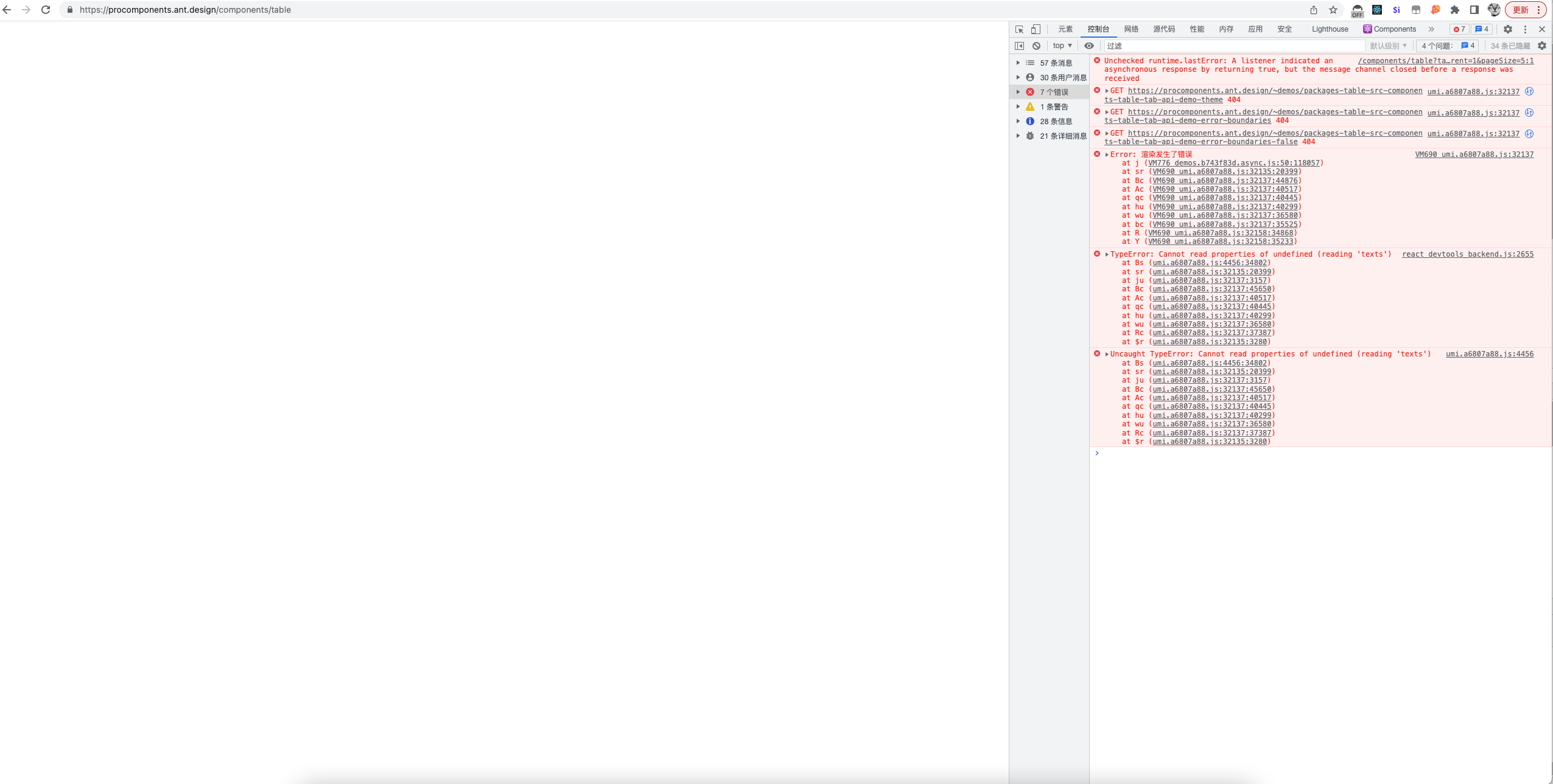 🧐[问题] pro-components站点经过如下操作嘎了，100%复现 · Issue #6930 · ant-design/pro-components · GitHub
