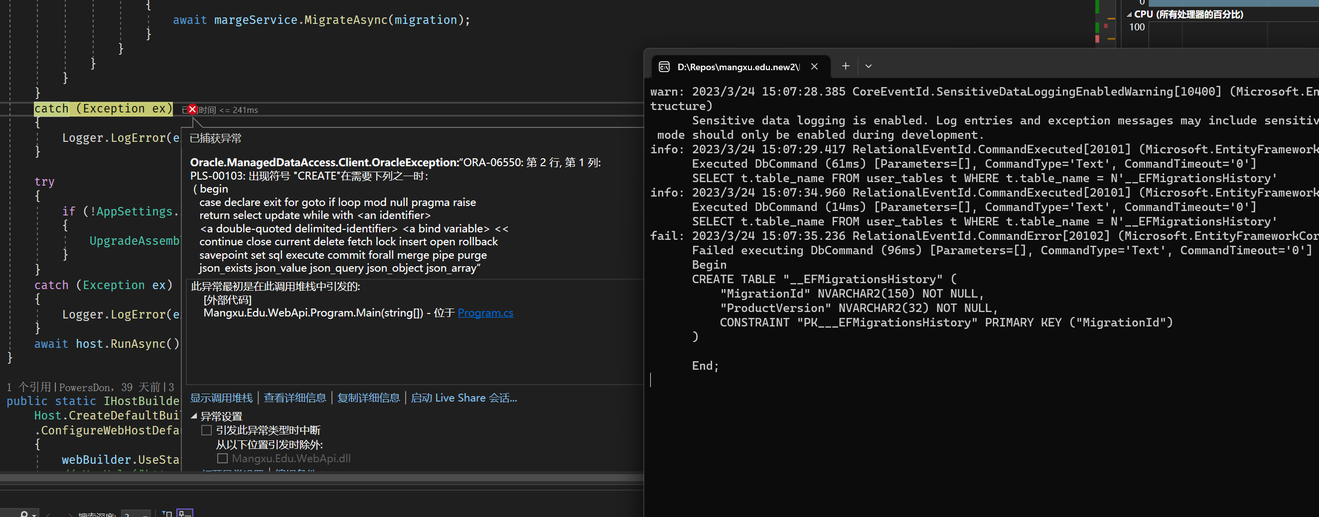 Can T Create Migrations Record Table · Issue 280 · Oracle Dotnet Db Samples · Github