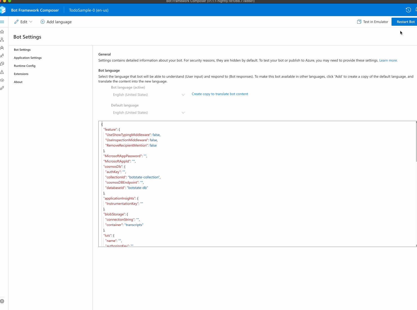 Test in Emulator / start bot button can not be hover/click · Issue ...