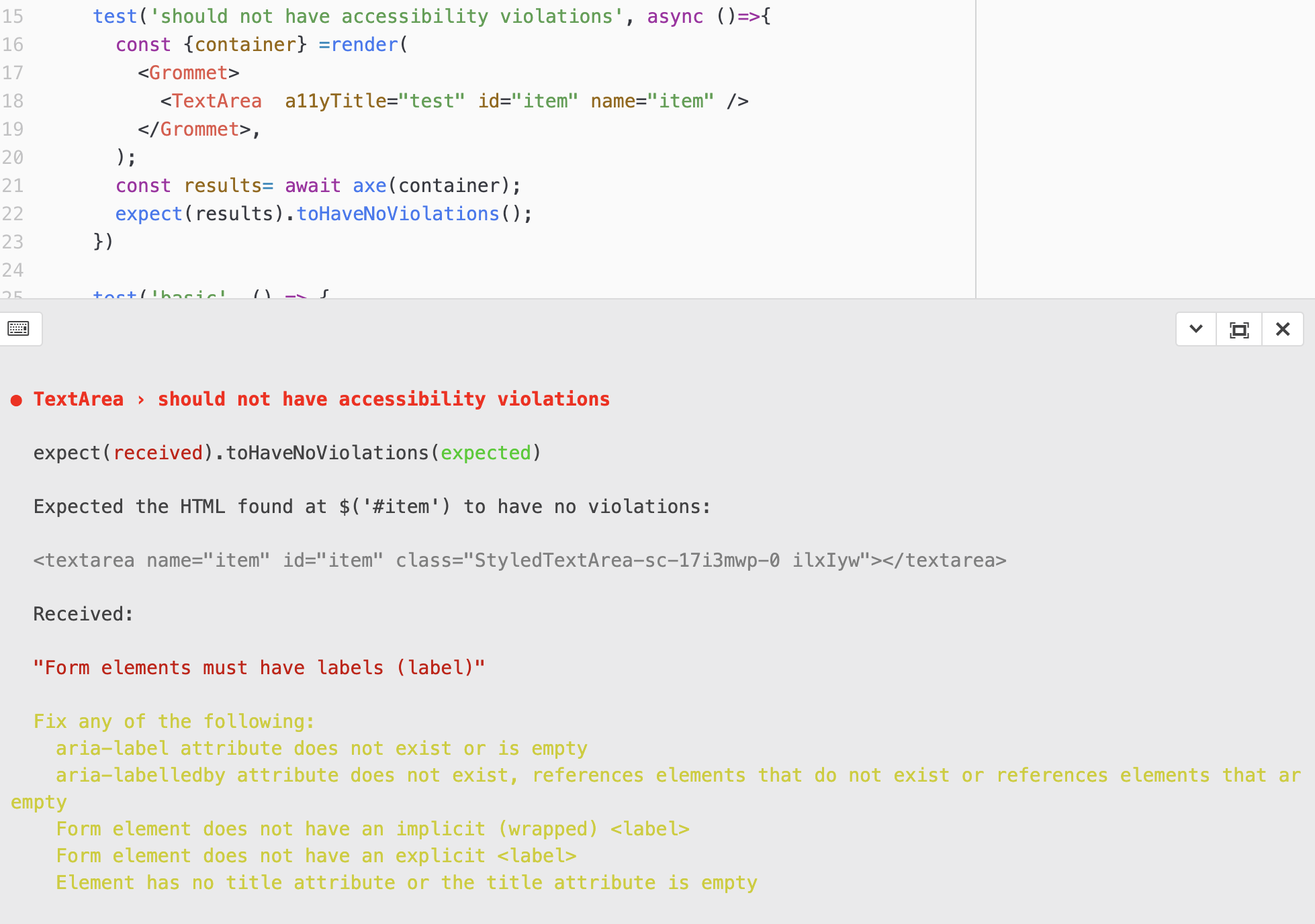Textarea Does Not Support A11ytitle · Issue 4258 · Grommetgrommet