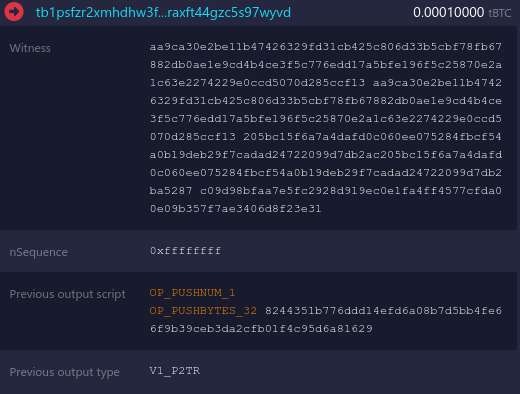 p2tr tapscript not visible on mempool.space · Issue #1748 · mempool/mempool · GitHub