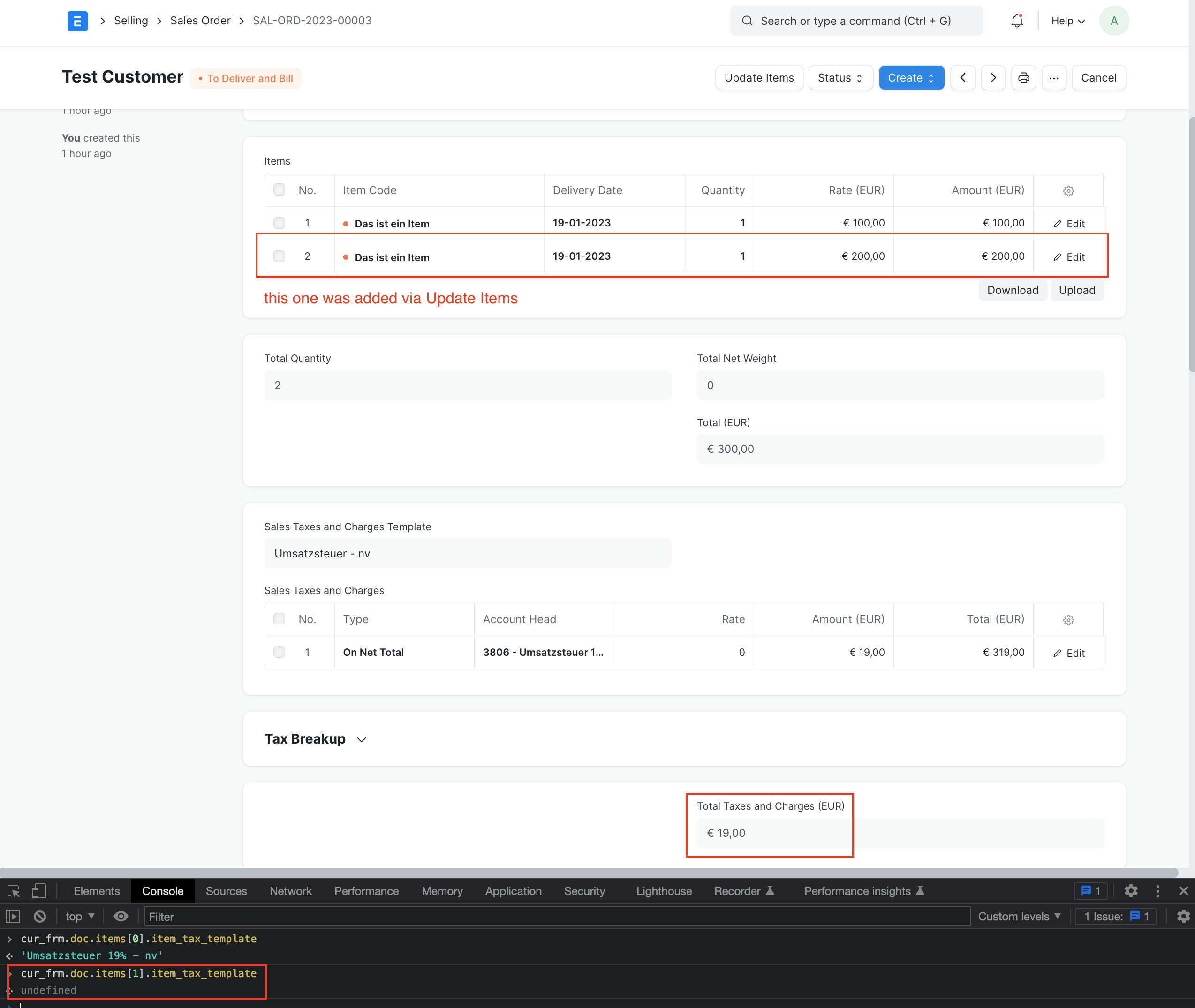 Item taxes from item tax template are not applied when updating items · Issue #33737 · frappe ...
