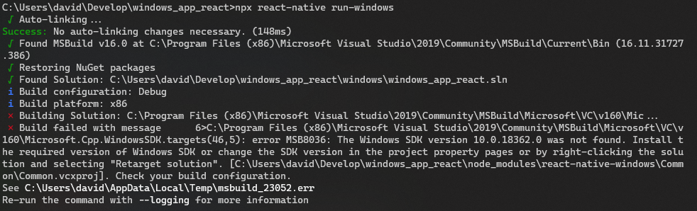 error MSB4018: The "VCMessage" task failed unexpectedly · Issue #8817 · microsoft/react-native ...