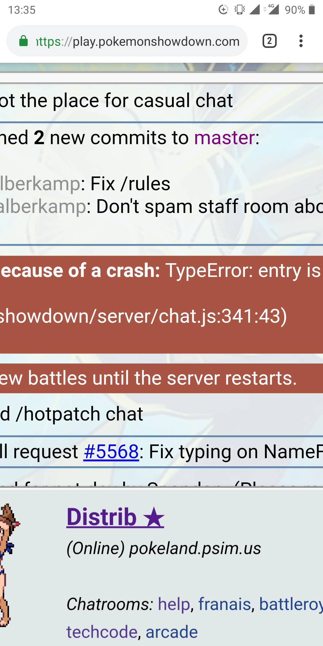 Links Not Filtered in Statuses · Issue #5569 · smogon/pokemon-showdown ...