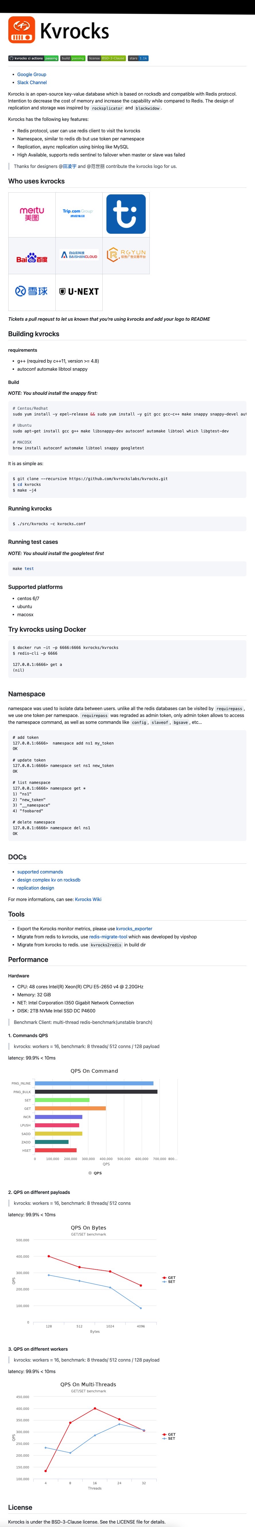 【开源自荐】 Kvrocks：基于 RocksDB 并兼容 Redis 协议的 NoSQL 数据库 · Issue #149 · GitHubDaily/GitHubDaily · GitHub