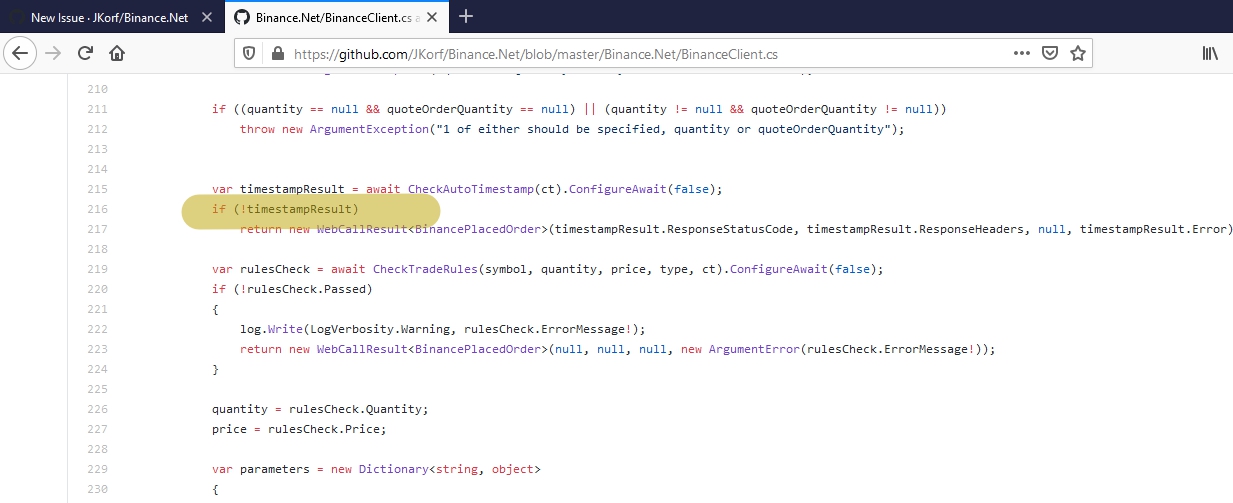 Condition for timestamp · Issue #488 · JKorf/Binance.Net · GitHub