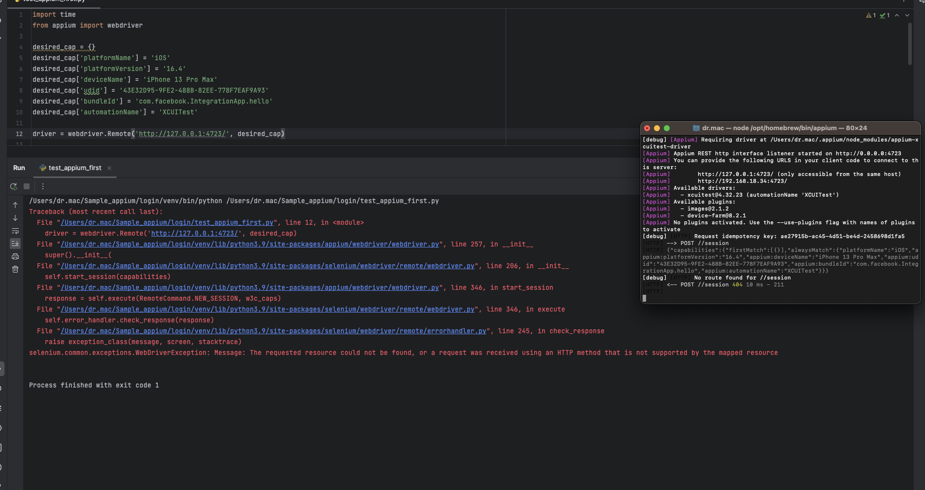 The requested resource could not be found · appium appium · Discussion #18923 · GitHub