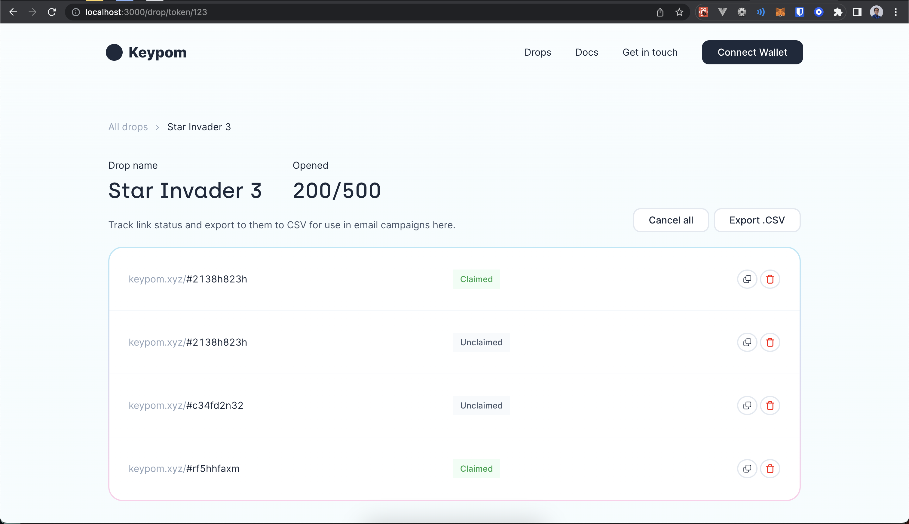 NFT Drop Manager · Issue #51 · keypom/keypom-frontend · GitHub