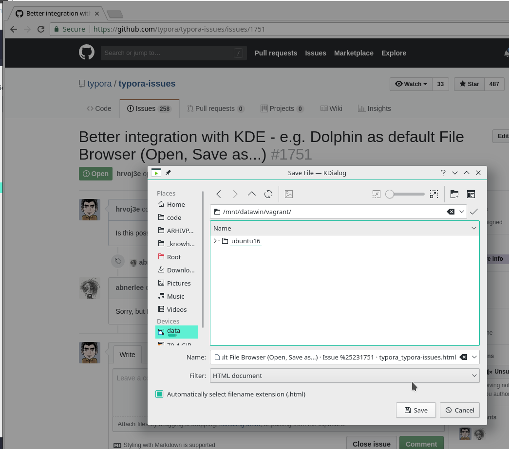 Better integration with KDE - e.g. Dolphin as default File Browser (Open, Save as...) · Issue ...