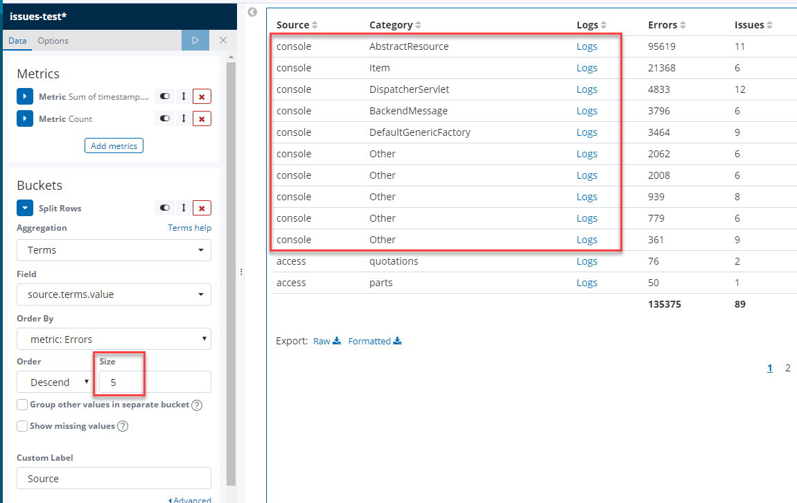 Multiple "Other" Entries per Bucket when Scripted Fields Displayed in a Table · Issue #33118 ...