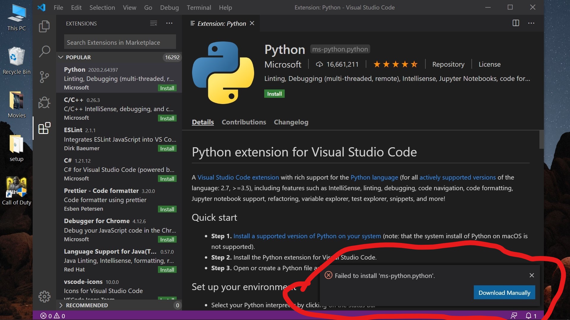 Can't Download or Update any Extension. · Issue #91113 · microsoft ...